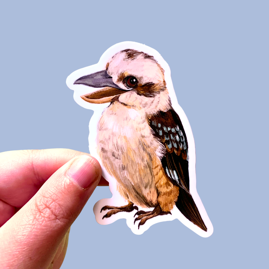 Sticker - Kookaburra - Matte waterproof vinyl – Anna Seed Art
